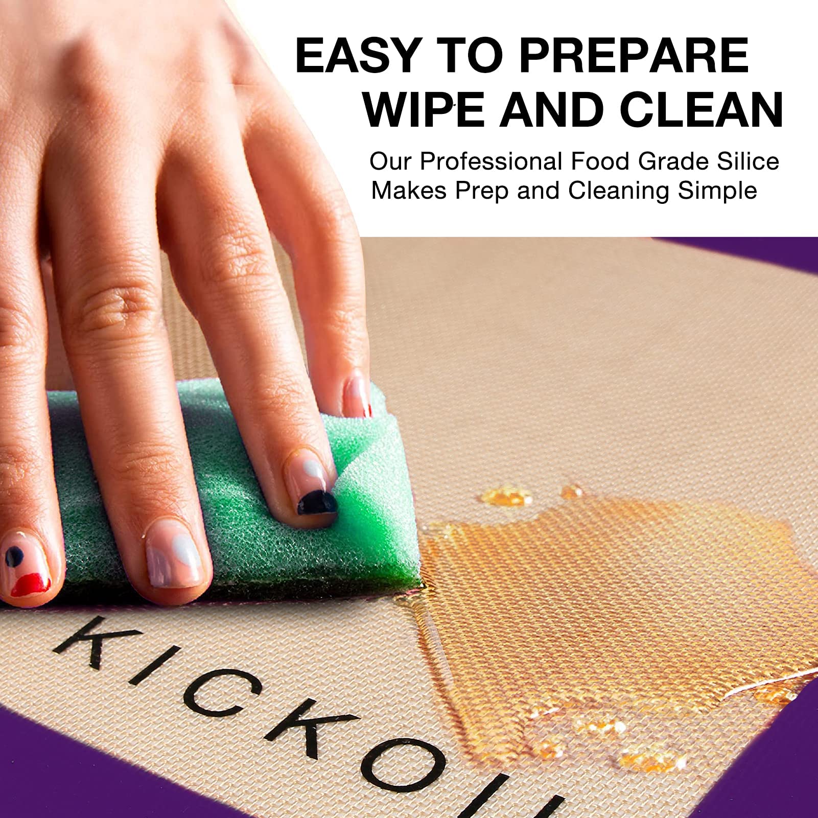 Silicone Baking Mat Large Set 4 Half Sheet-Silicone Mats for Baking ...