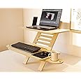 Amazon.com: WOODCHES Adjustable Jumbo Wood Laptop Stand, Standing Desk ...