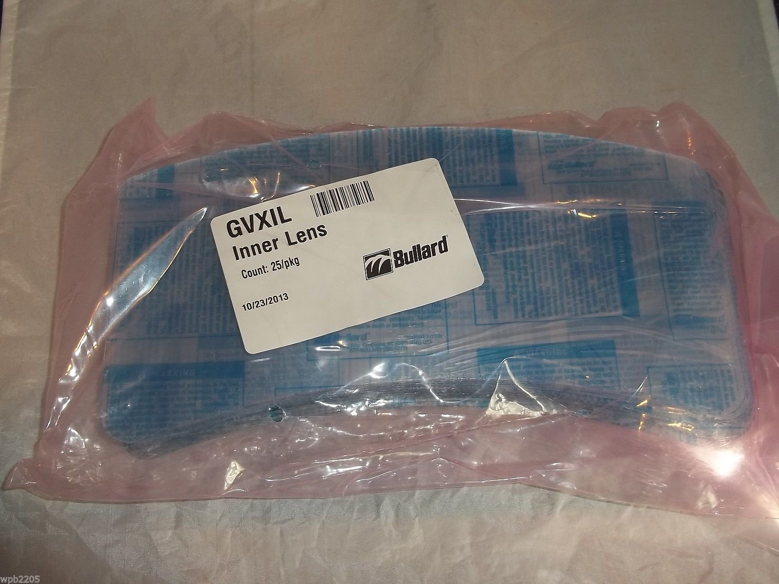 Bullard Sandblast Helmet Inner Lens Sandblasting for GVX Series Helmets ...