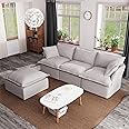Amazon.com: Gtilzria Cloud Modular Sectional Sofa, 117" Large Convertible Modular Couch, L Shape ...