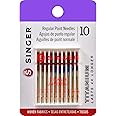 Singer Titanium Universal Regular Point Machine Needles for Woven Fabric, Assorted Sizes, 10 ...