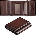 Amazon.com: GERUOLA Trifold Wallets for Men Genuine Leather Large ...