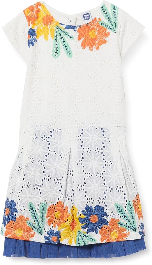 Tuc Tuc Girl's Vestido Plana Y Tul Tropicool Dress: Amazon.co.uk: Clothing