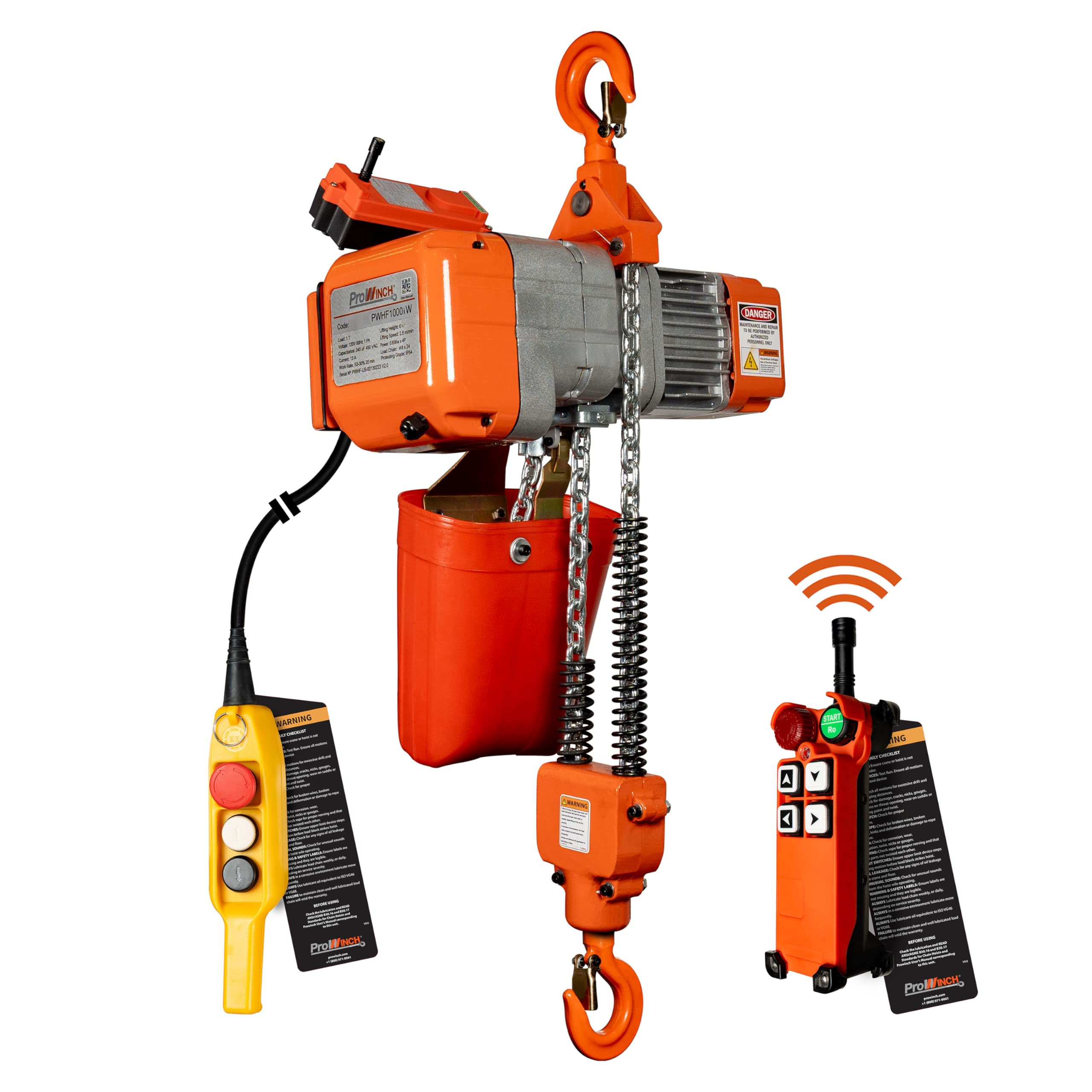 Mua Prowinch 1 Ton Electric Chain Hoist with Wireless Remote Control ...