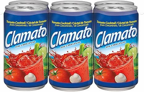 Clamato Original Tomato Cocktail, 5.5 fl oz cans (Pack of 24): Amazon ...