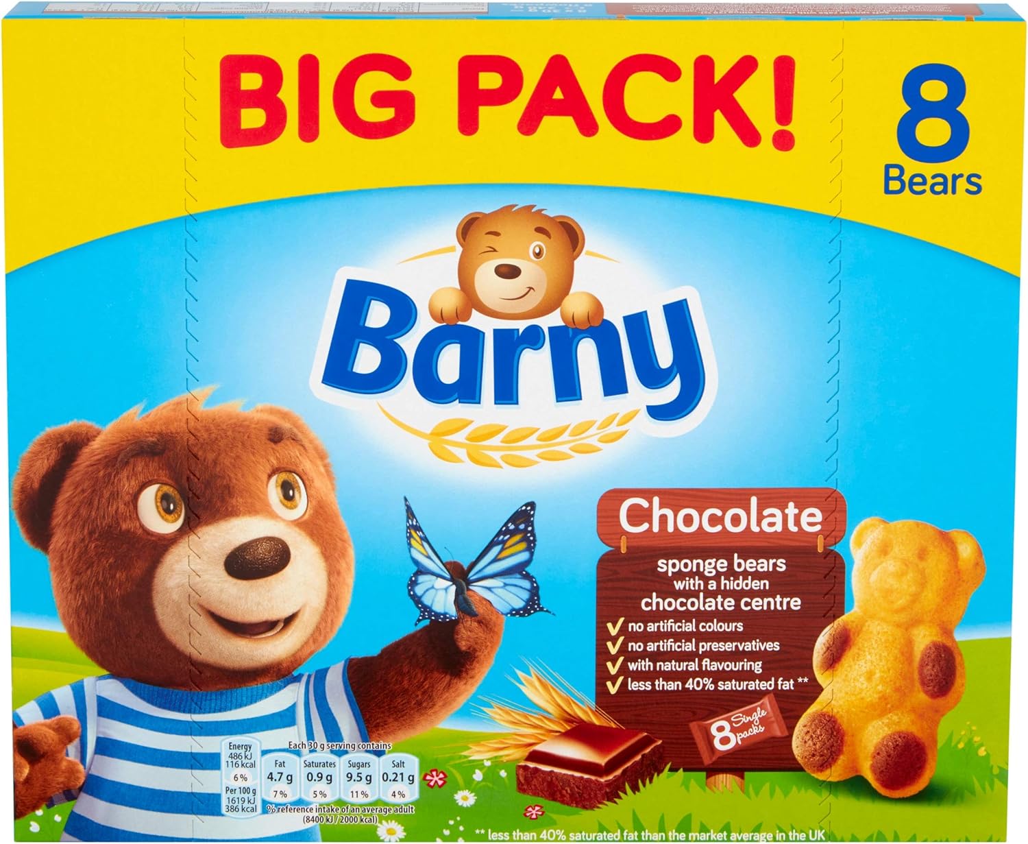 Barny Sponge Biscuit with Chocolate Filling, 240 g: Amazon.co.uk: Grocery