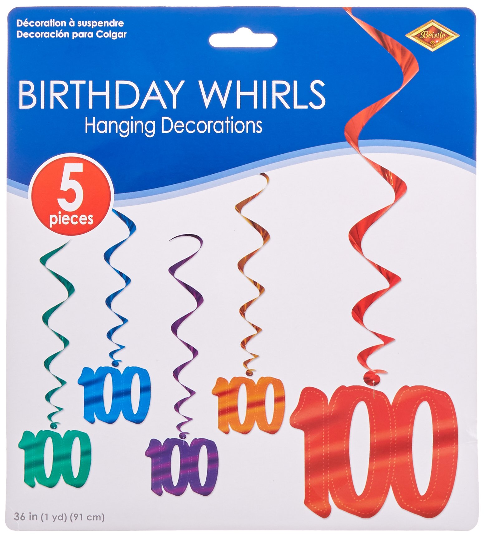 Amazon.com: 100 & Fabulous Gold Glitter Cursive Banner- Happy 100th ...