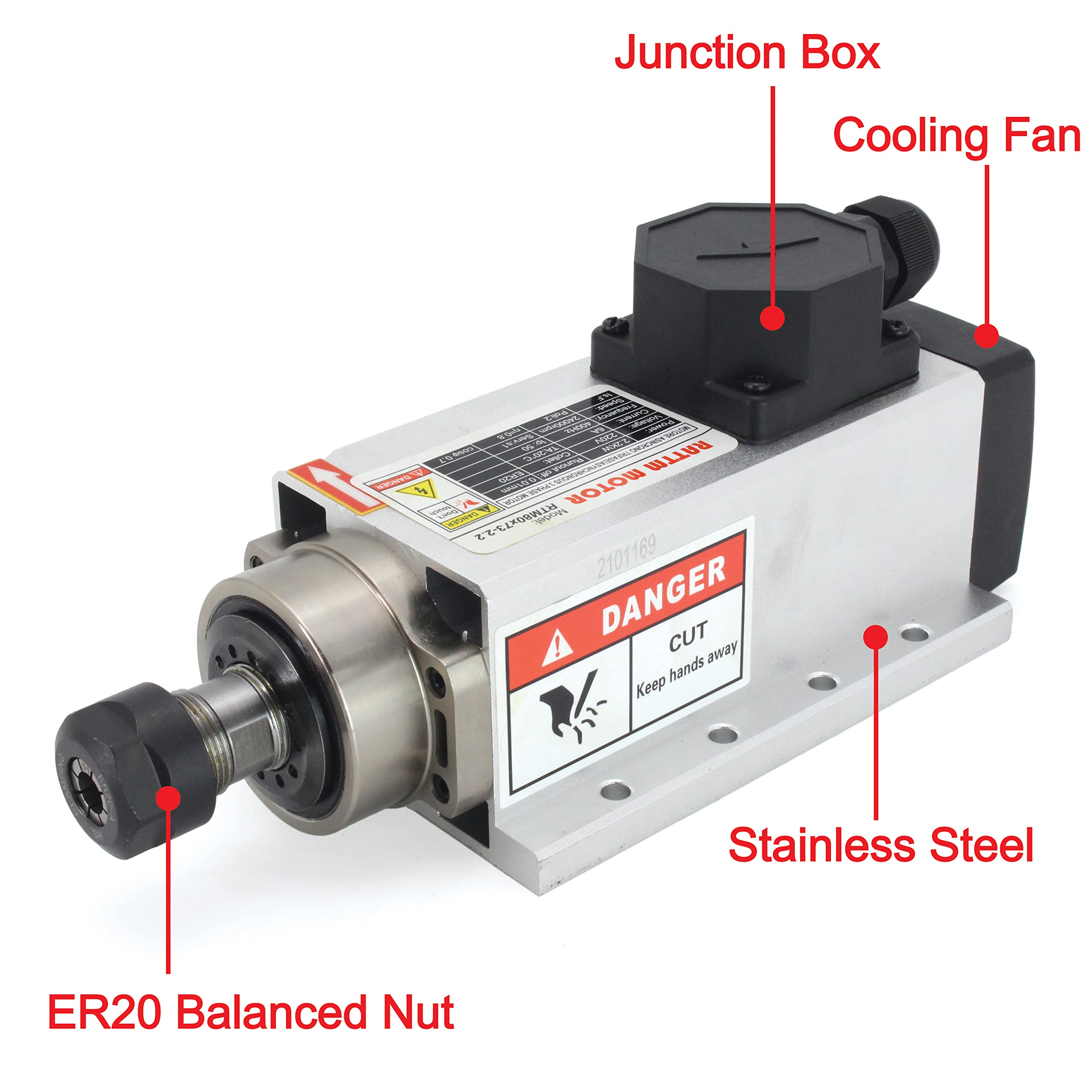 Mua Spindle Motor 2.2kw Square Air Cooled Spindle Motor ER20 Collect ...