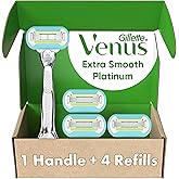 Amazon.com: Gillette Venus Deluxe Smooth Platinum Razors for Women, 1 ...