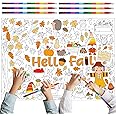 Amazon.com: Giant Fall Coloring Poster with 6 Stacking Crayons, Pumpkin ...