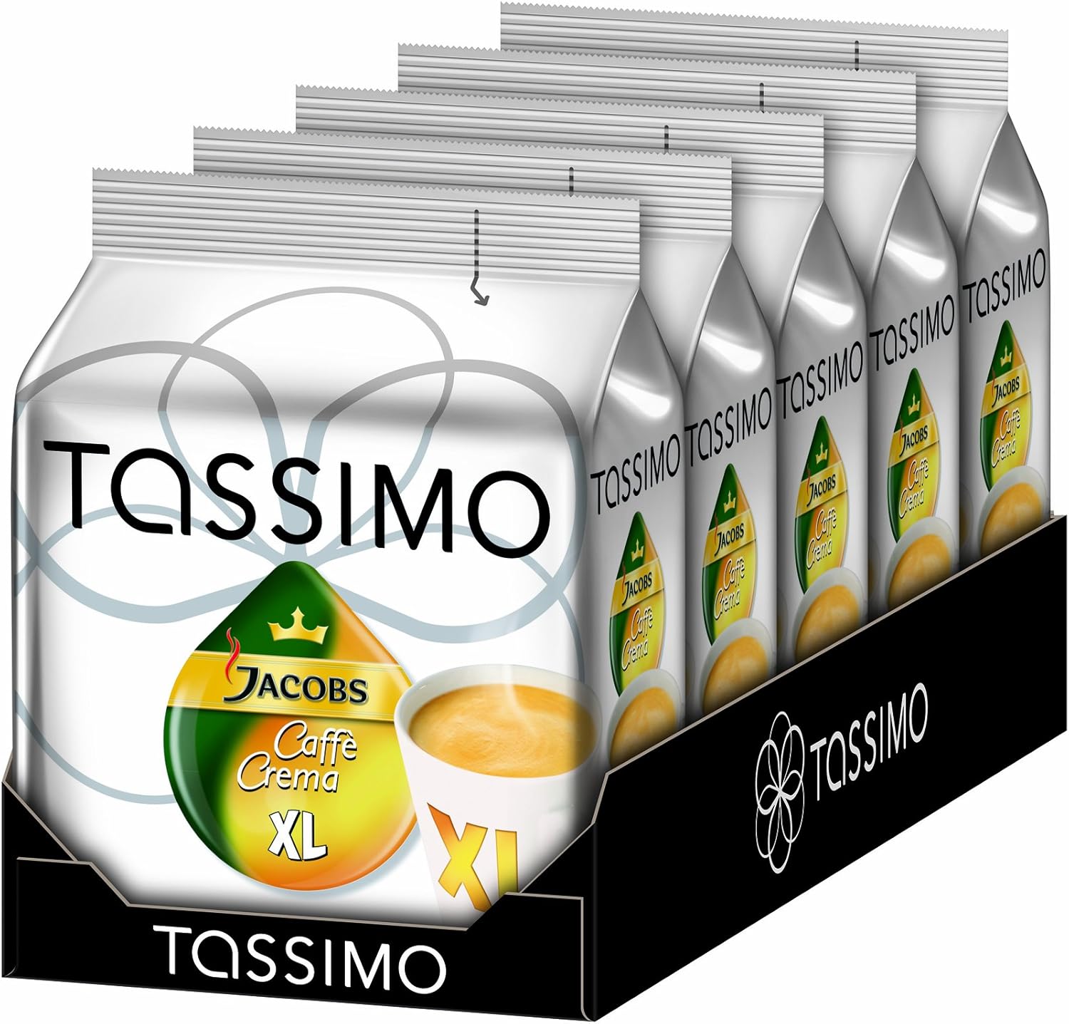 Tassimo Jacobs Caffè Crema XL, Pack of 5, 5x 16 T-Discs: Amazon.co.uk ...