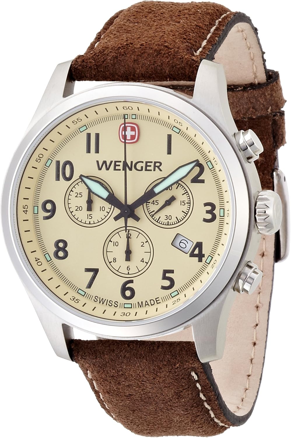 Wenger Montre Homme Analogique Quartz avec Bracelet en Cuir – 010543105 ...