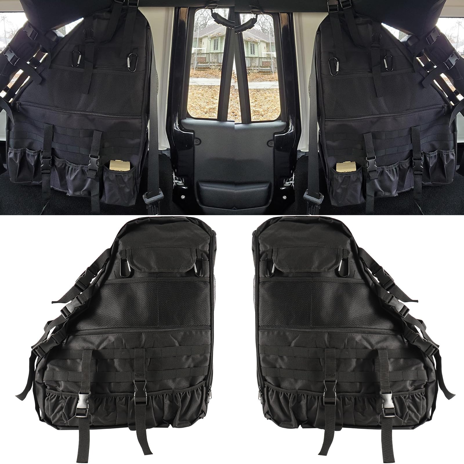 Roll Bar Storage Bag for Jeep Wrangler JK TJ LJ & Unlimited JL 4-Door ...