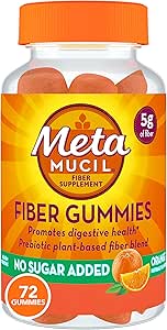 Amazon.com: Metamucil Fiber Supplement Gummies, Sugar Free Orange ...
