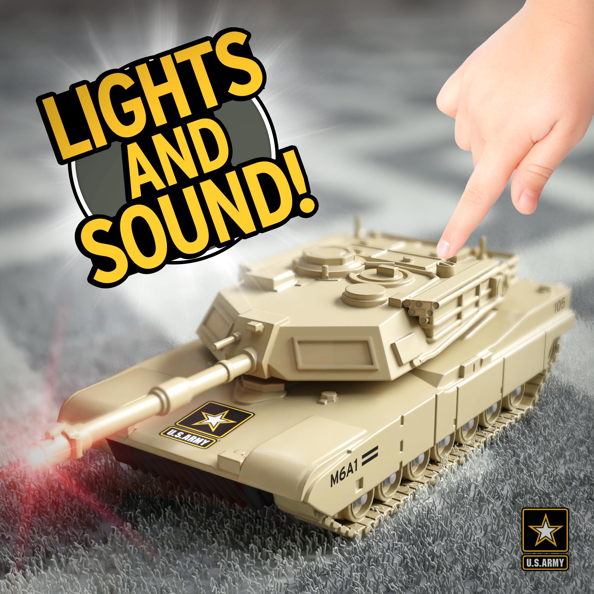 Mua Lollipop U.S. ARMY Toy Friction Combat Tank with Lights and Sounds ...