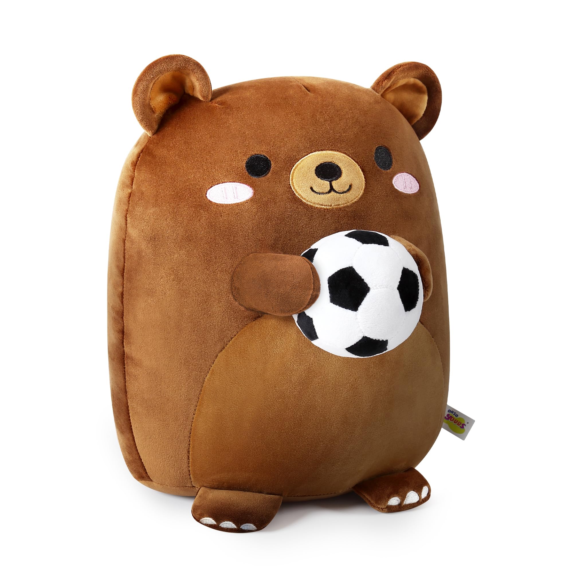 Onsoyours Original Bear Plush with Soccer Ball, Cute 14 inch Sport ...