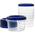Amazon.com: PLASTICPRO [16 oz 5 Pack] Deli Containers Clear bottom With blue Top Twist on Lids ...