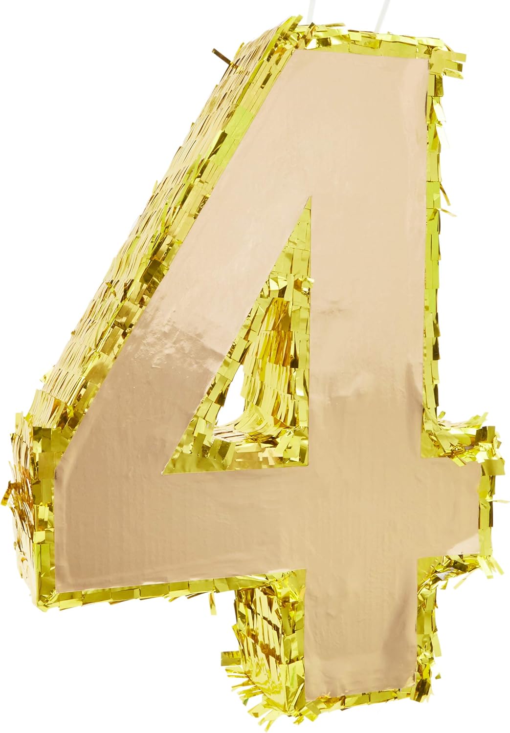 Juvale Small Number 4 Gold Foil Pinata, Fourth Birthday Party Supplies ...