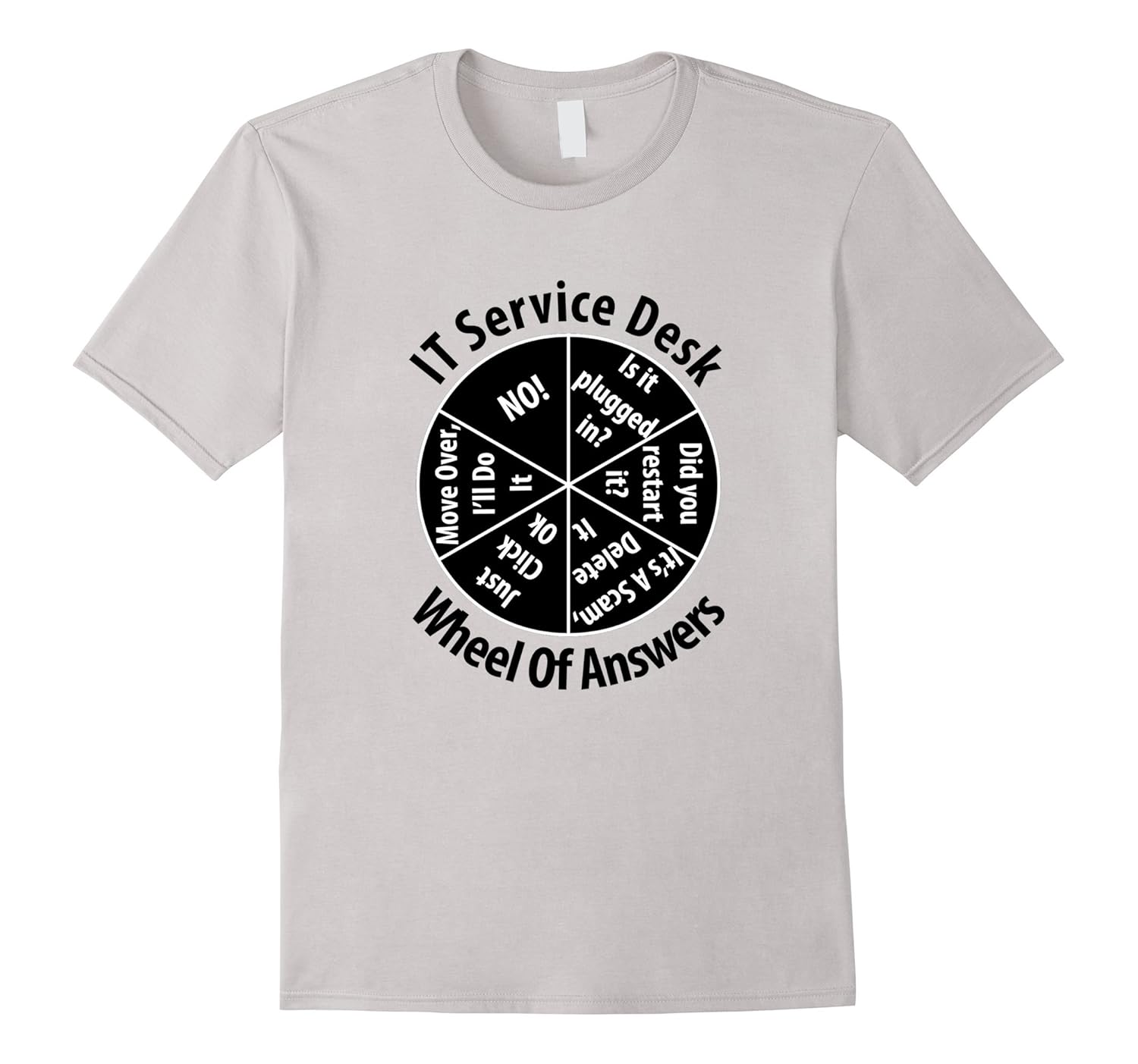 IT Service Desk Wheel of Answer Shirt Information Technology-TH – TEEHELEN