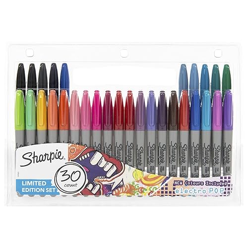 Sharpie Mini Permanent Marker Assorted Colours - Cannister of 72 ...