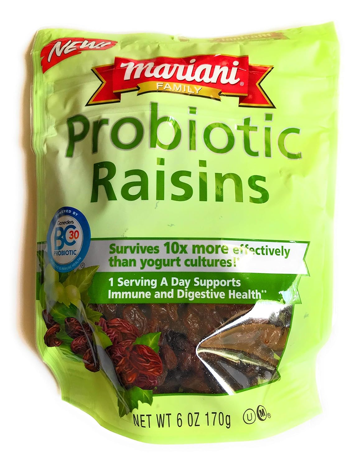 Mariani Probiotic Raisins - One 6 oz Package - Supports Immune and ...