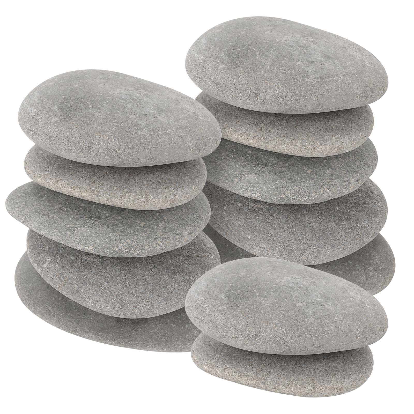 TAICHEUT 12 Pack Large Painting Rocks, 3-4 Inch Natural River Rocks for ...
