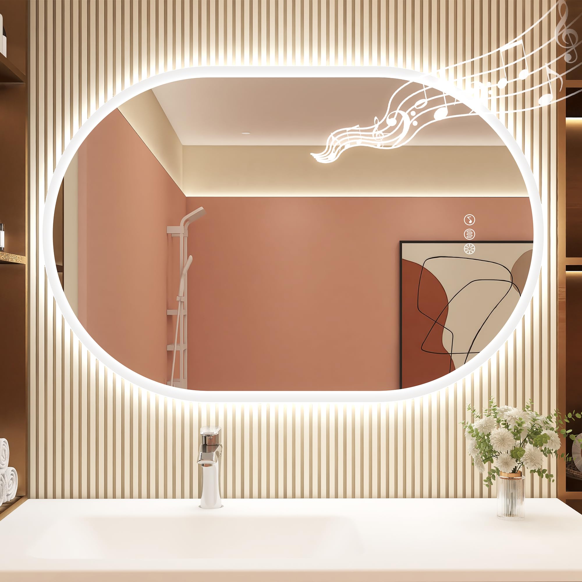 STARLEAD 24"x36" LED-Bathroom-Mirror-with-Lights, Wall-Mounted with ...