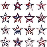 Amazon.com: JarThenaAMCS 36Pcs Star Cutouts 4th of July Patriotic Red ...