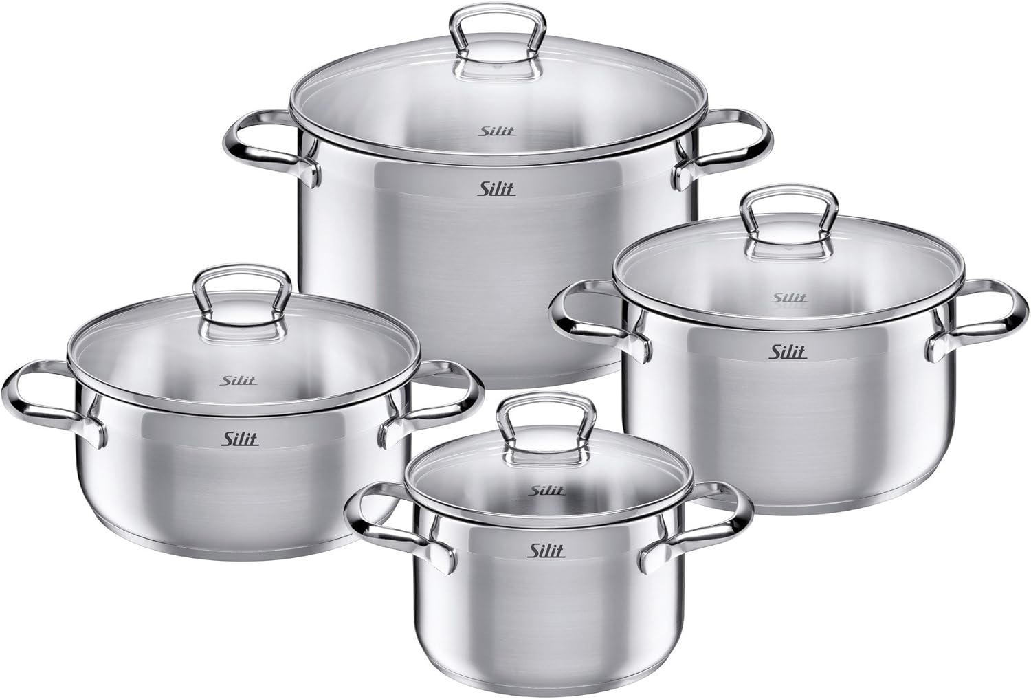 Silit Toskana Topfset Induktion 4-teilig, Edelstahl teilmattiert ...