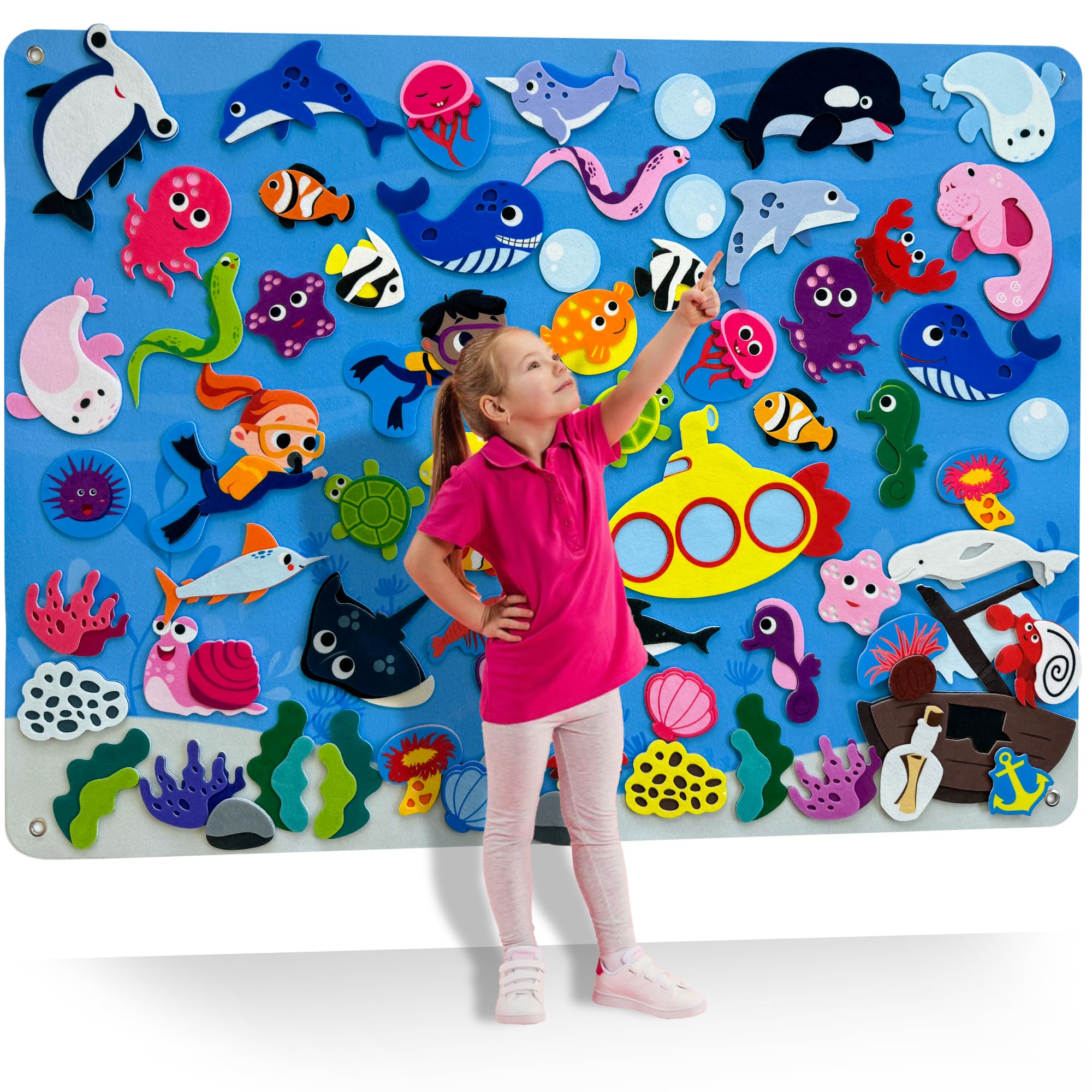 QUOKKA Ocean Felt Board for Kids 3-5 Years Old - Social Emotional ...