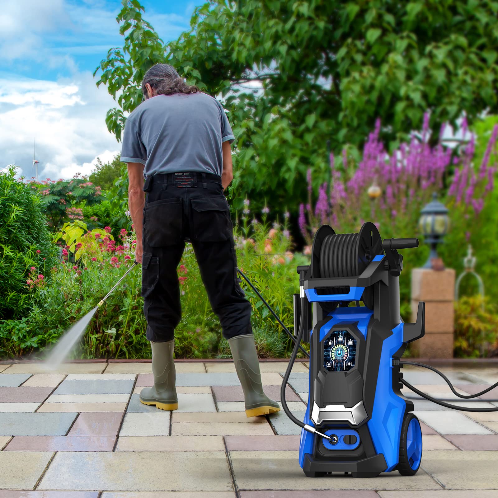 Mua Electric Pressure Washer 4500 PSI 3.2 GPM Touch Screen Adjustable ...