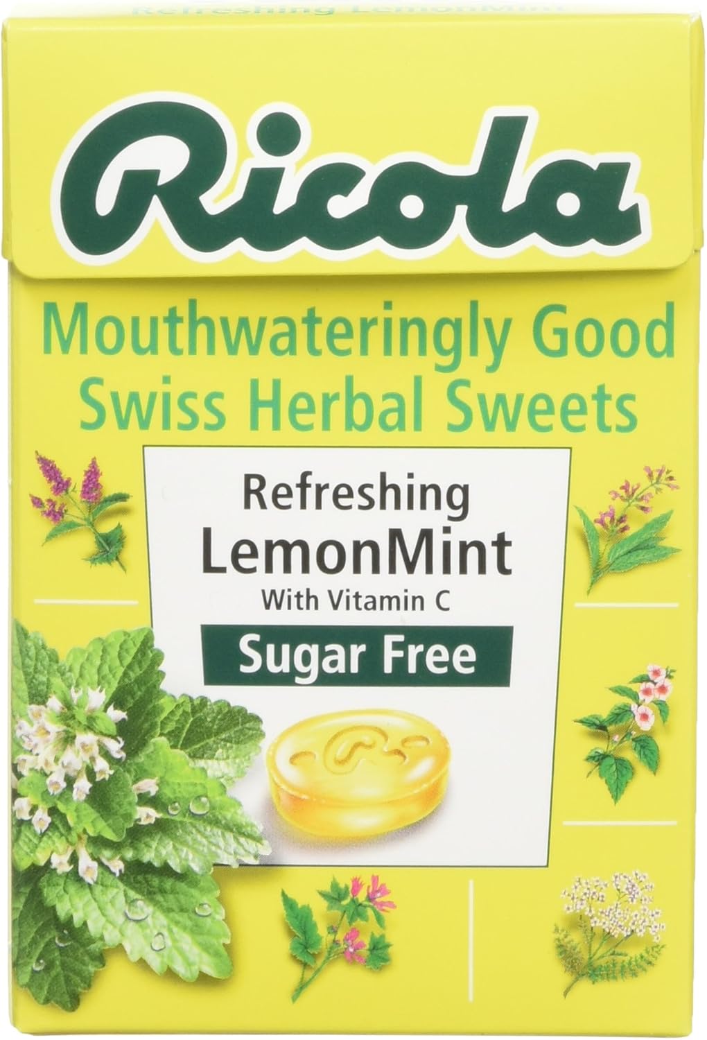 Ricola Lemon Mint Sugar Free Swiss Herb Drops 45 g (Pack of 10): Amazon ...