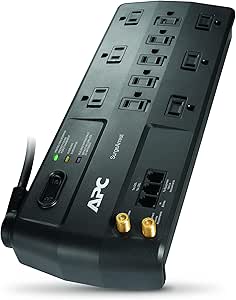 Amazon.com: APC Surge Protector with Telephone, DSL and Coaxial ...