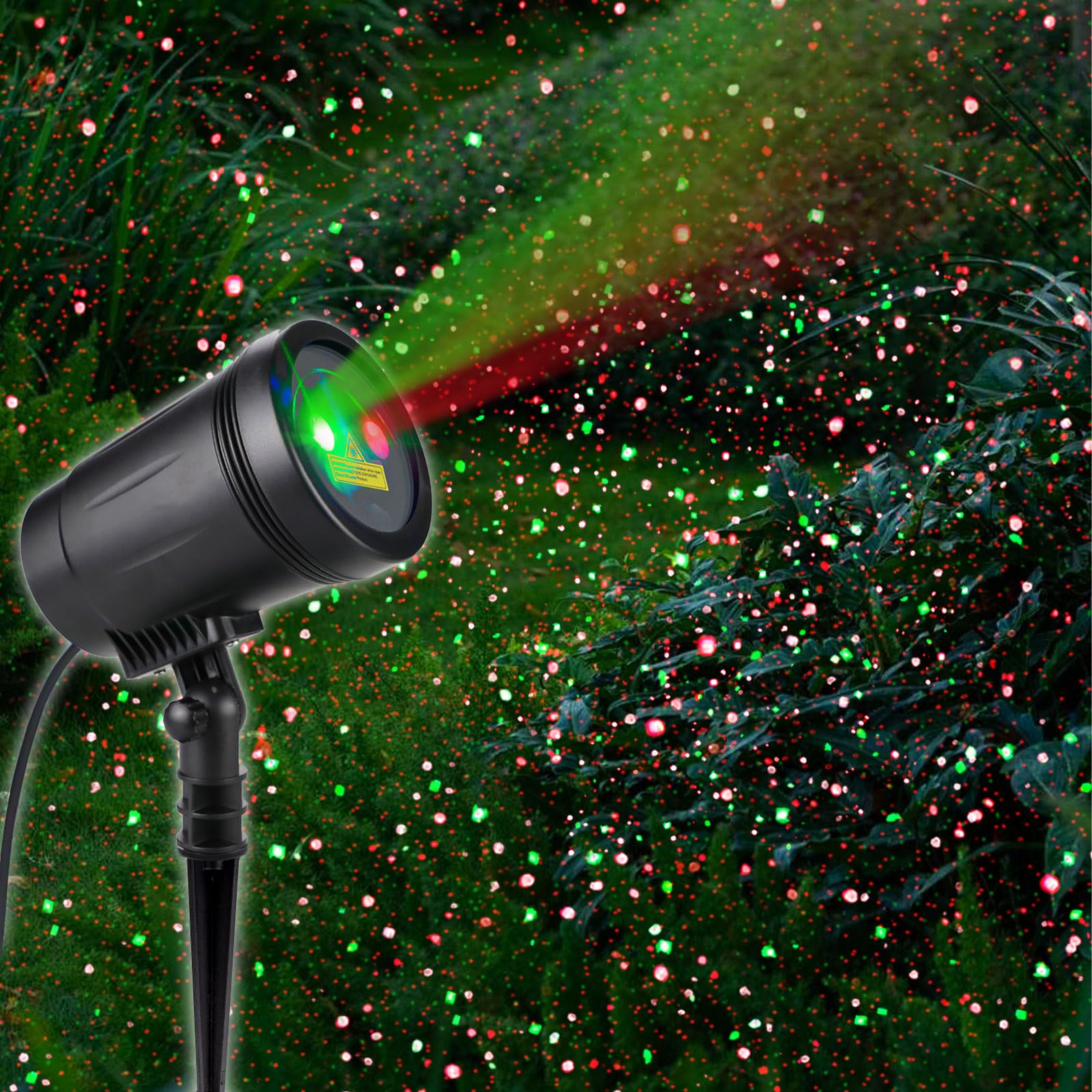 Outdoor Garden Laser Light Projector, Christmas Laser Lights with Red ...