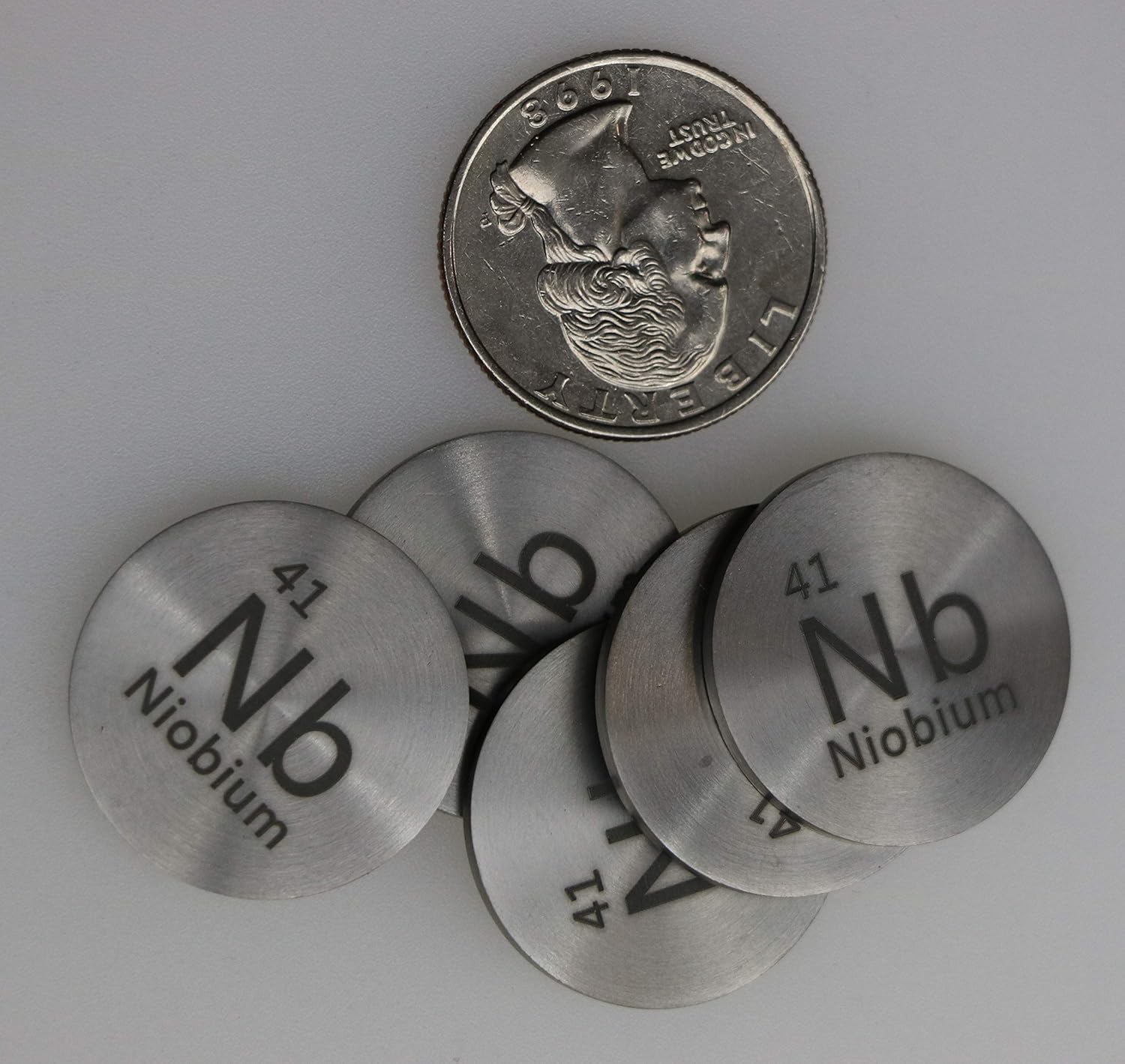 Niobium Nb 24.26mm Metal Disc 99.95% Pure for Collection or Experiments ...