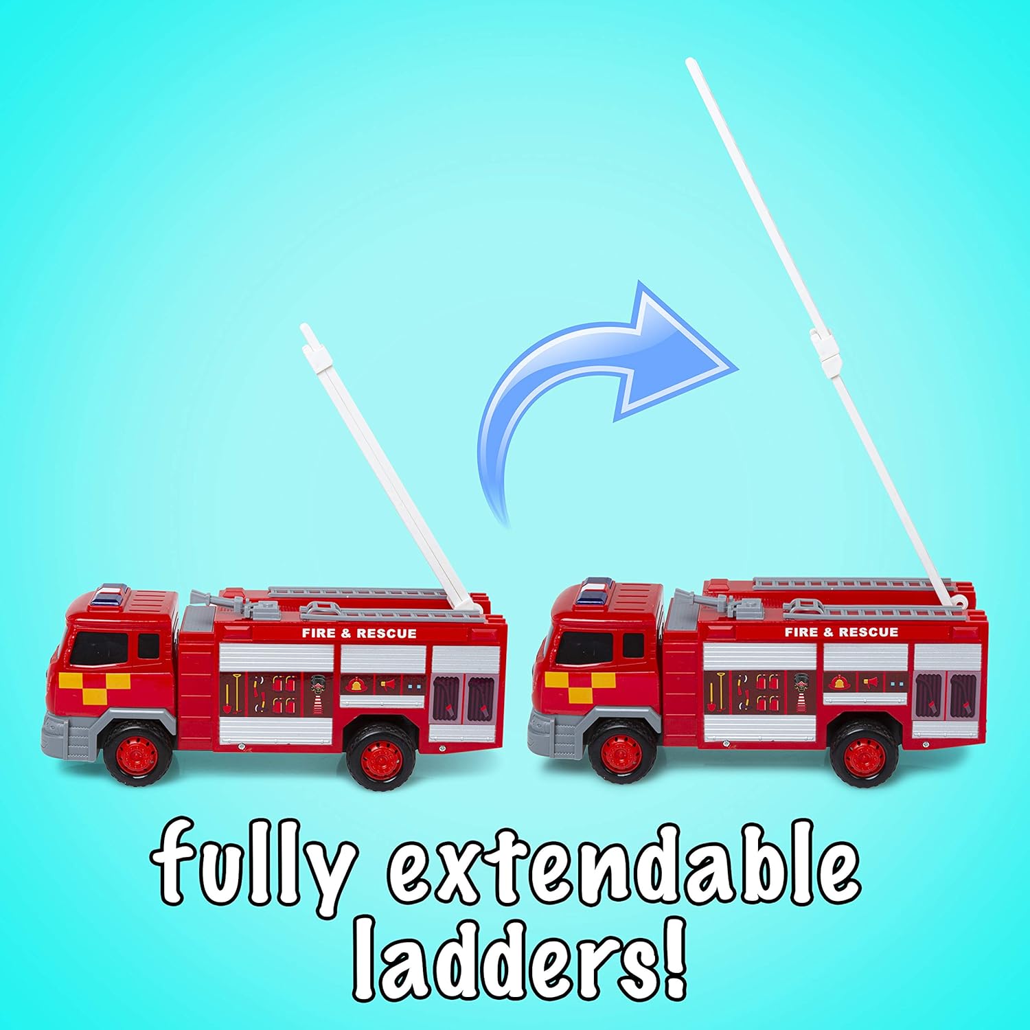 abeec Fire Engine – Fire Engine Toy with Light and Sound Effects for ...