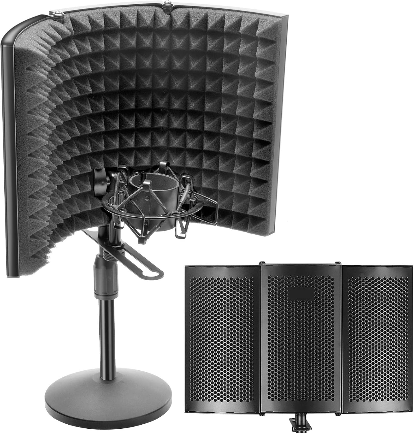 DIOKAYI Professional Desktop Microphone Isolation Shield,Foldable ...