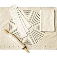 Amazon.com: 6 Pcs Pastry Cloth and Rolling Pin Cover Set Includes 2 Pcs ...