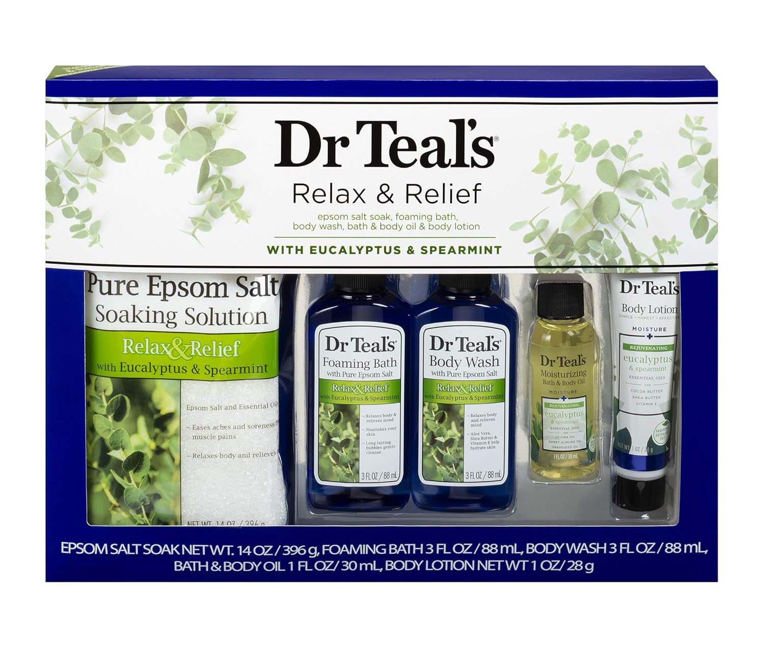 Amazon.com : Dr Teal's Eucalyptus & Spearmint Relax & Relief Full ...