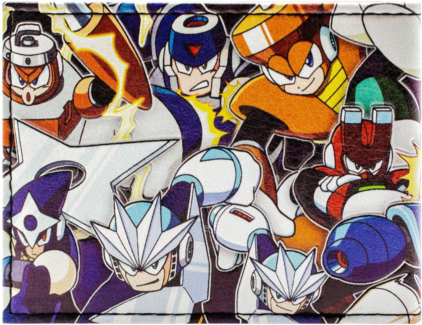 Capcom Megaman Shiny Characters Blue ID & Card Bi-Fold Wallet - BigaMart
