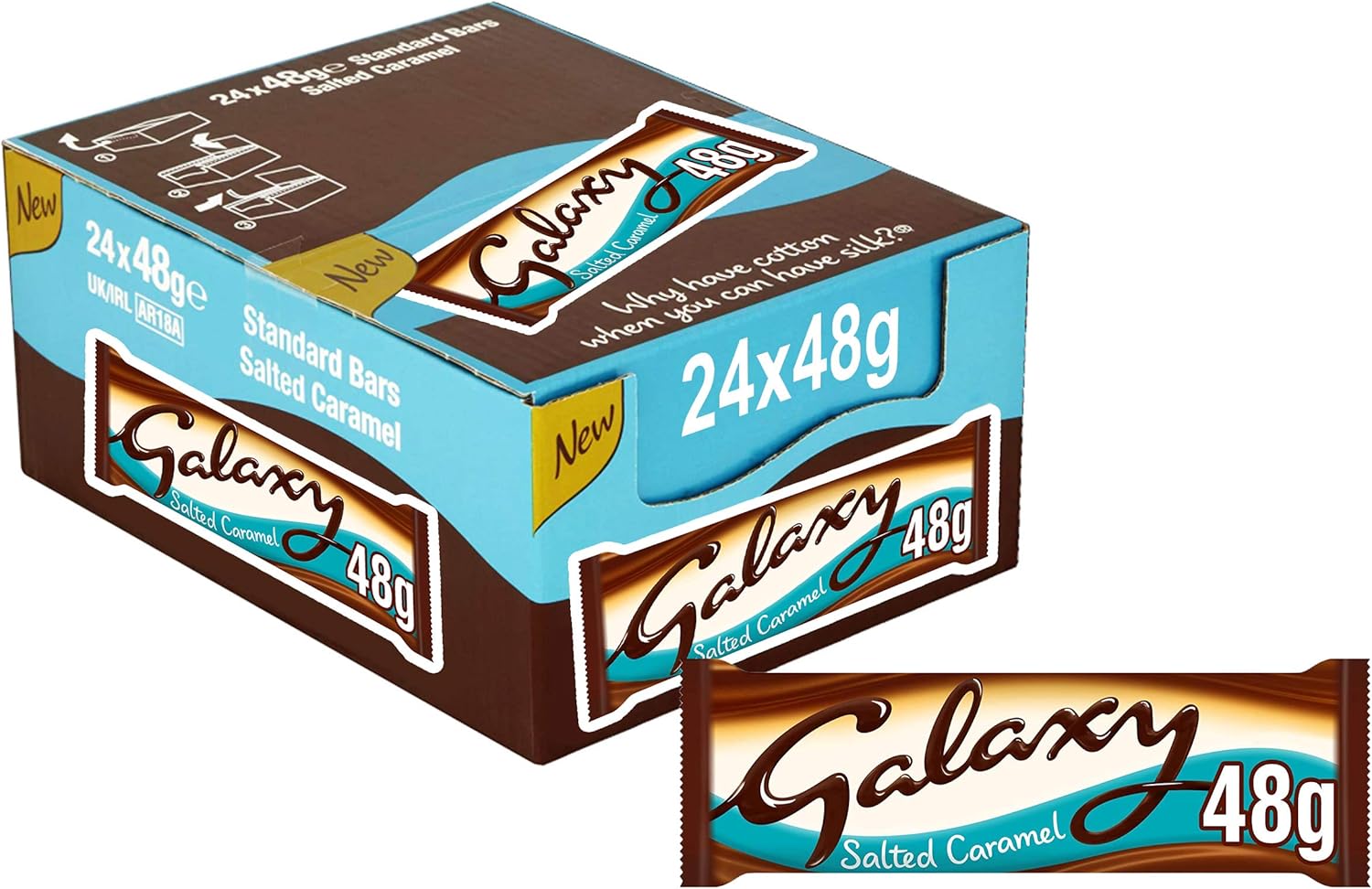 Galaxy Salted Caramel Chocolate Bars Bulk Box, Christmas Stocking ...