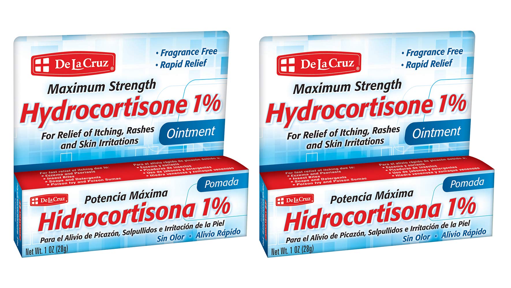 Buy De La Cruz Hydrocortisone 1% Ointment, Maximum Strength, No ...