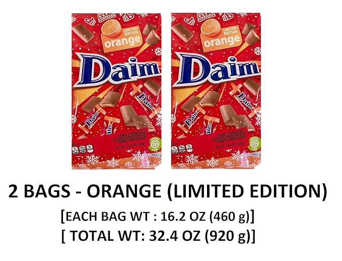 Amazon.com : Daim Chocolate Bags (Orange, 920g) : Grocery & Gourmet Food
