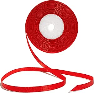 Amazon.com : Red Ribbon 1/4 Inches 36 Yards Satin Roll Perfect for ...