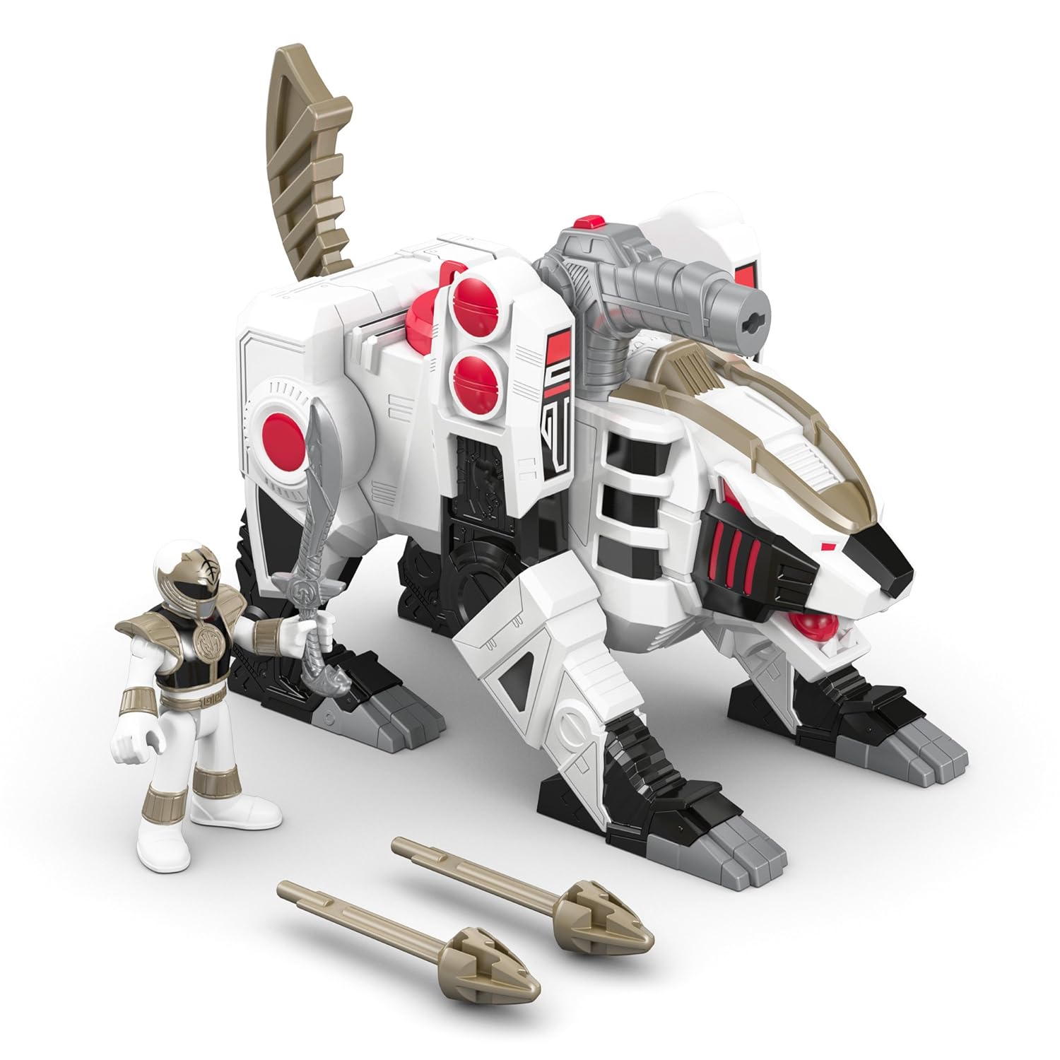 Super Saturday Fisher Price Imaginext Power Rangers White Ranger And ...