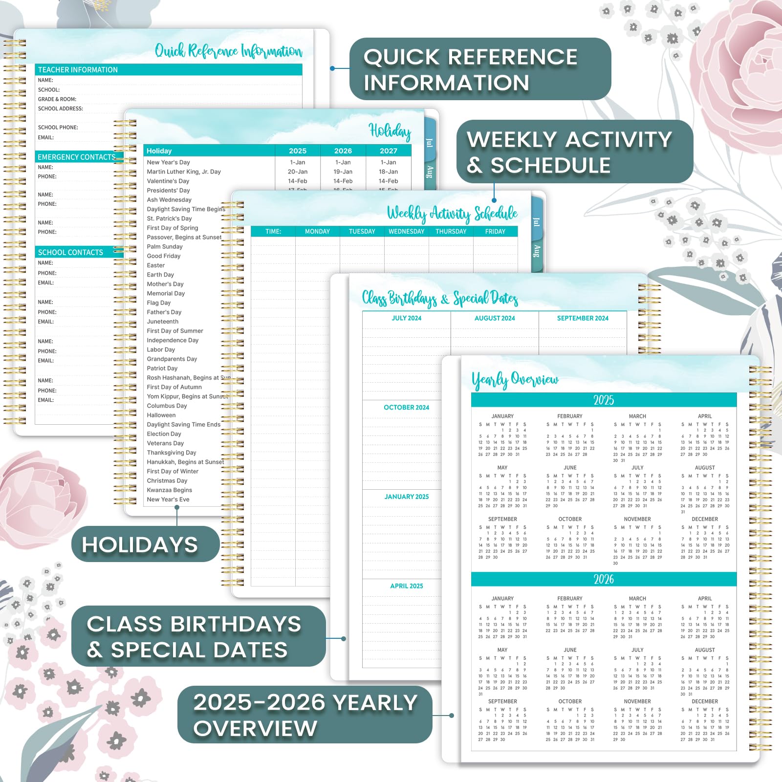 Mua Teacher Planner 2025-2026 - 2025-2026 Weekly & Monthly Lesson Plan ...