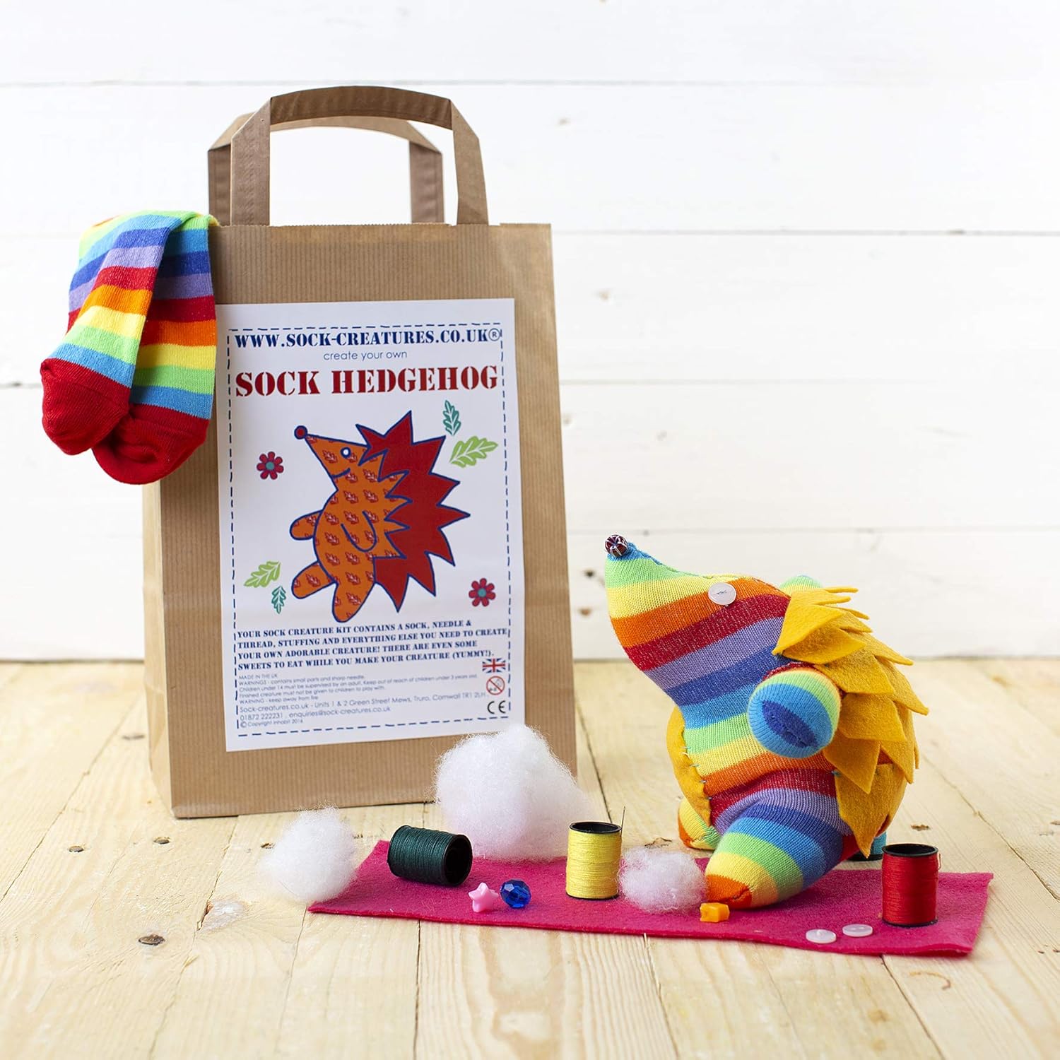 Sock Hedgehog Craft Kit – BigaMart