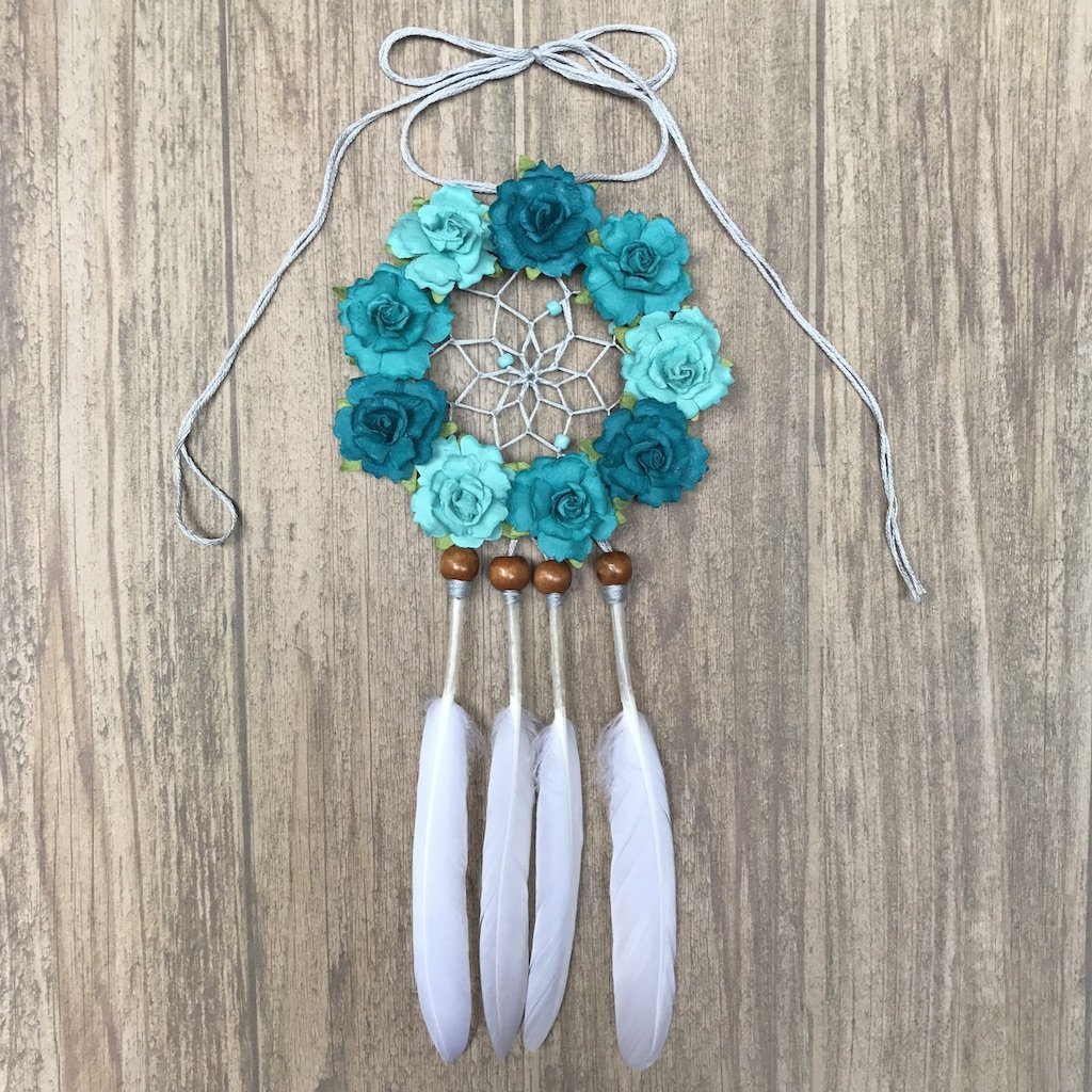 Amazon.com: 3" Blue Rose Dream Catcher: Handmade