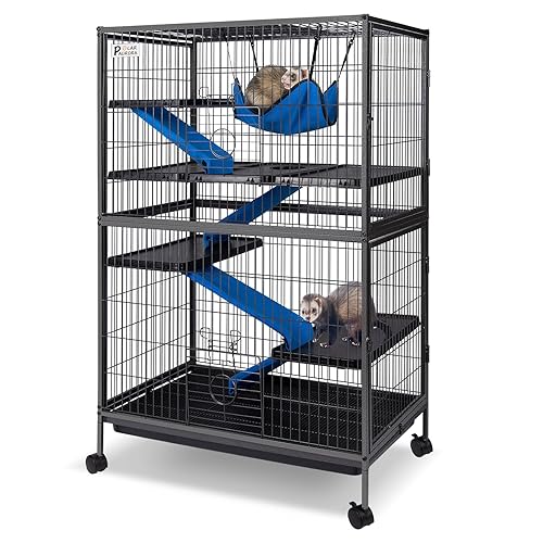 Polar Aurora Metal Small Animal Cage 5 Tiers Homes for Pets Removable ...