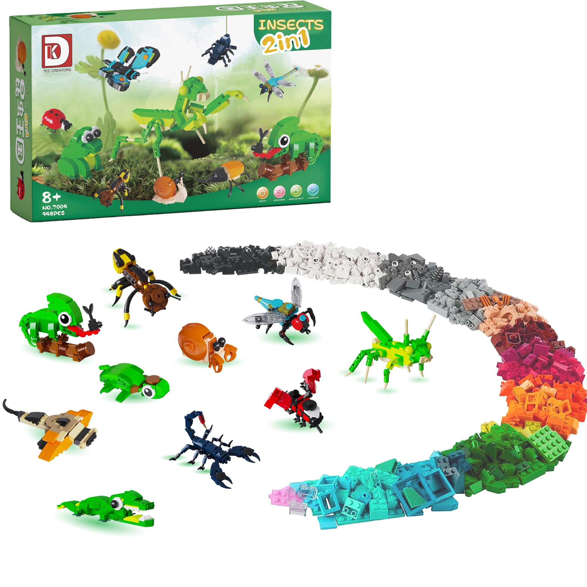 Addshiny 2 in 1 Insect Party Building Set , 20 Different Varieties ...